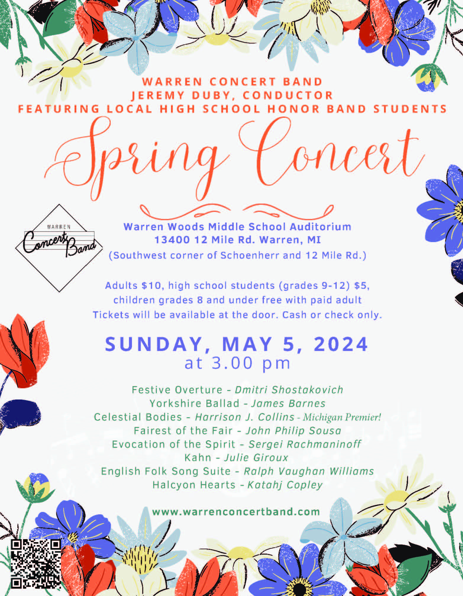Warren Concert Band - Spring Concert | 20240505 | 15:00:00 - 16:30:00