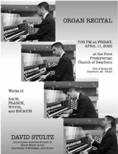 Organist David Stultz at First Presbyterian Church of Dearborn ...
